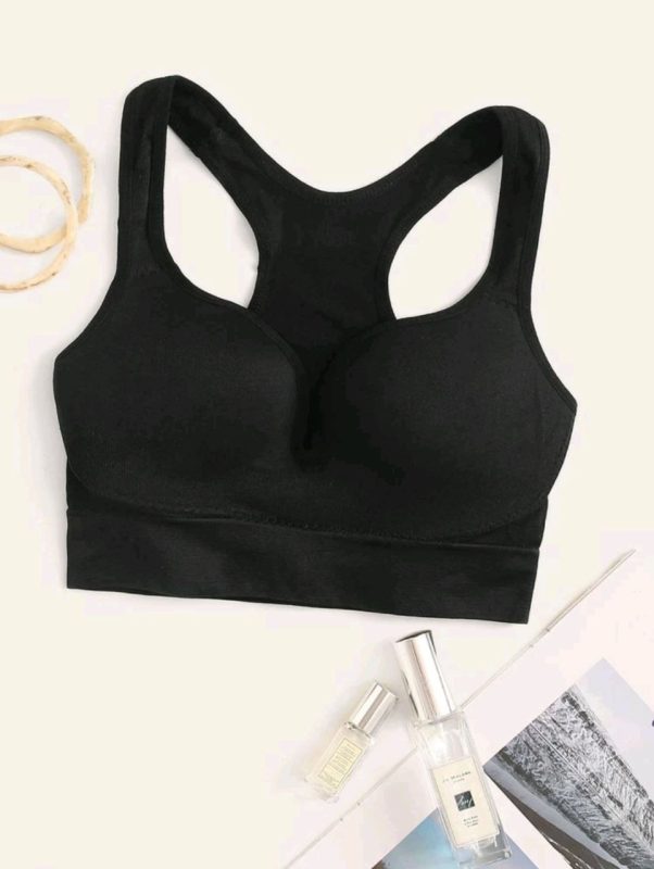 Racer Back Plain Bralette - Her Shop EG