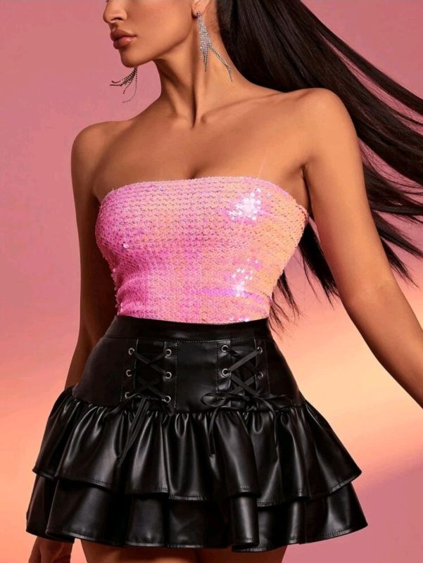 Sequin Tube Top - Her Shop EG